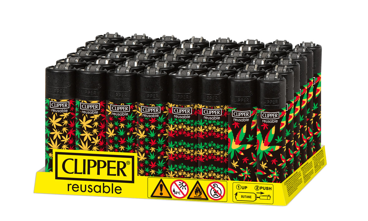 CLIPPER LIGHTERS CP11 JAMAICAN PATTERN 48CT BW IN/OUT - TRAY – Zig-Zag ...