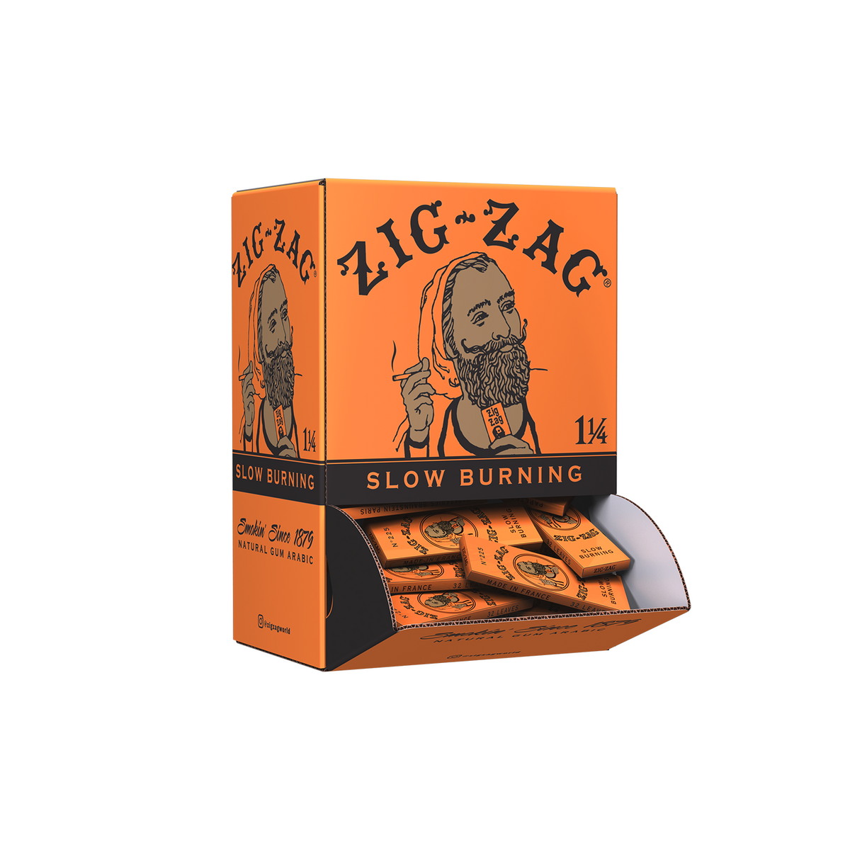 1 1/4 French Orange Rolling Papers Carton – Zig-Zag Wholesale