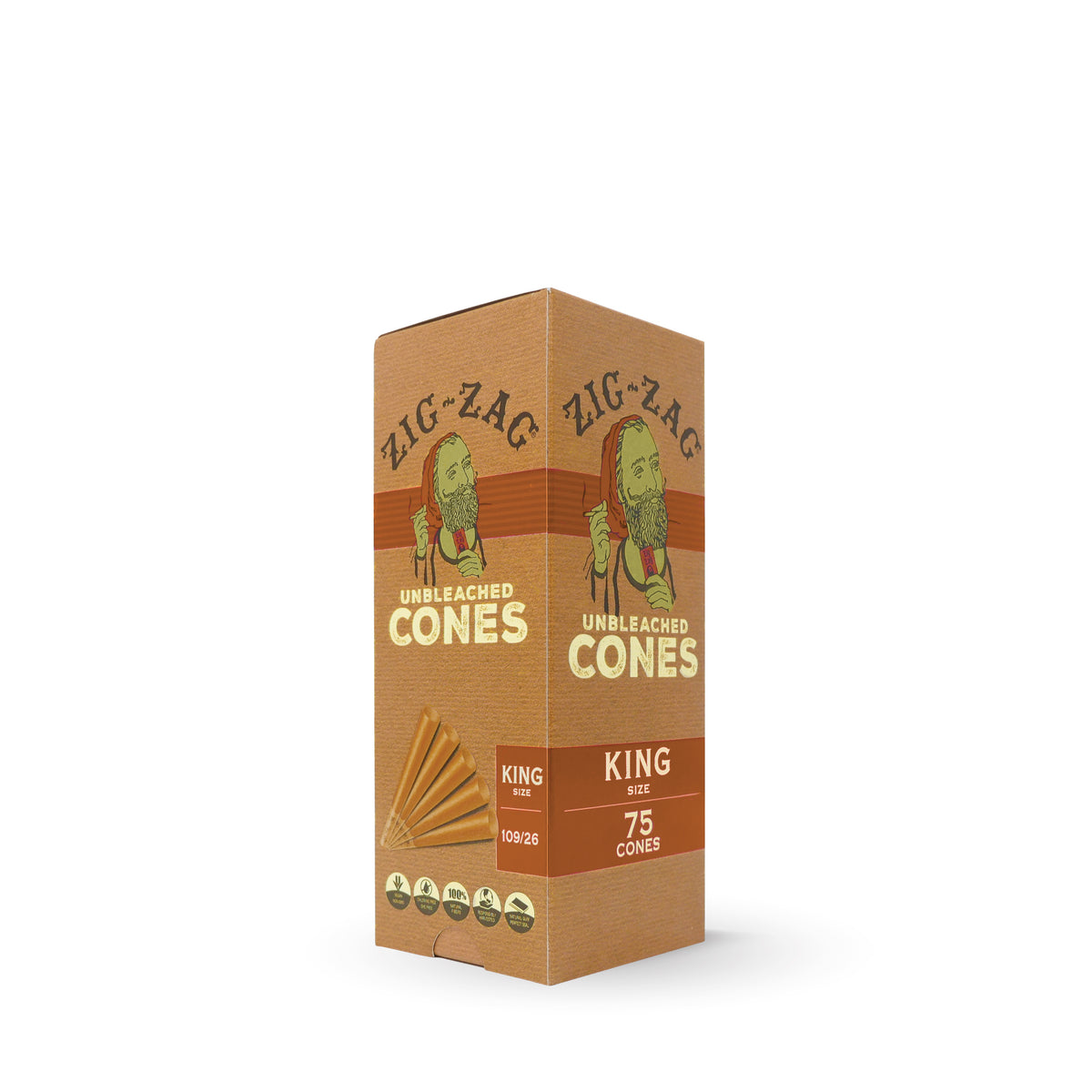 King Sized Mini Bulk Unbleached Cones – Zig-Zag Wholesale
